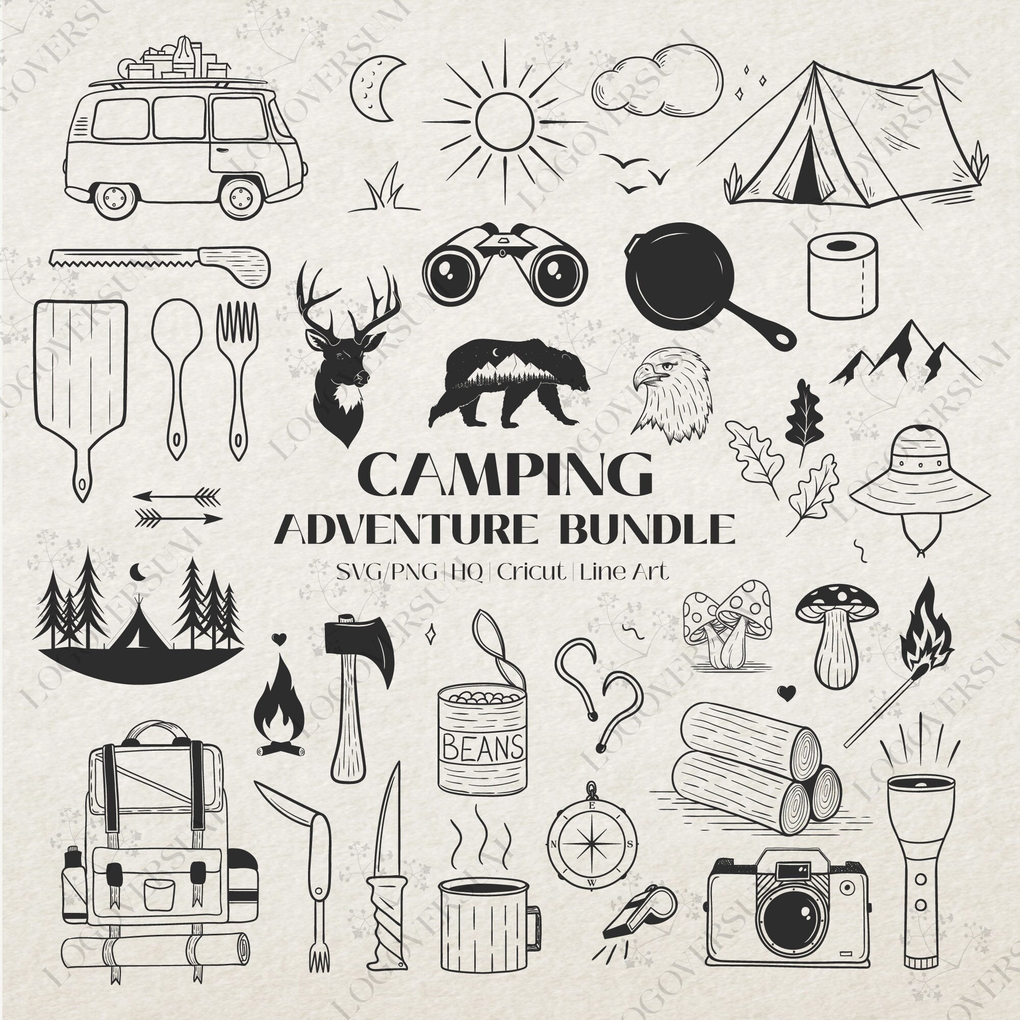 Adventure SVG Bundle, Camping SVG, Mountain SVG, Camper Svg, Travel Svg ...
