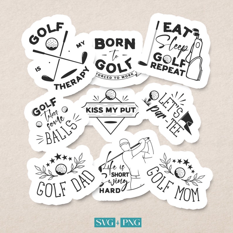 Golf SVG Bundle, Split Monogram SVG Files for Cricut, Golf Saying SVG ...