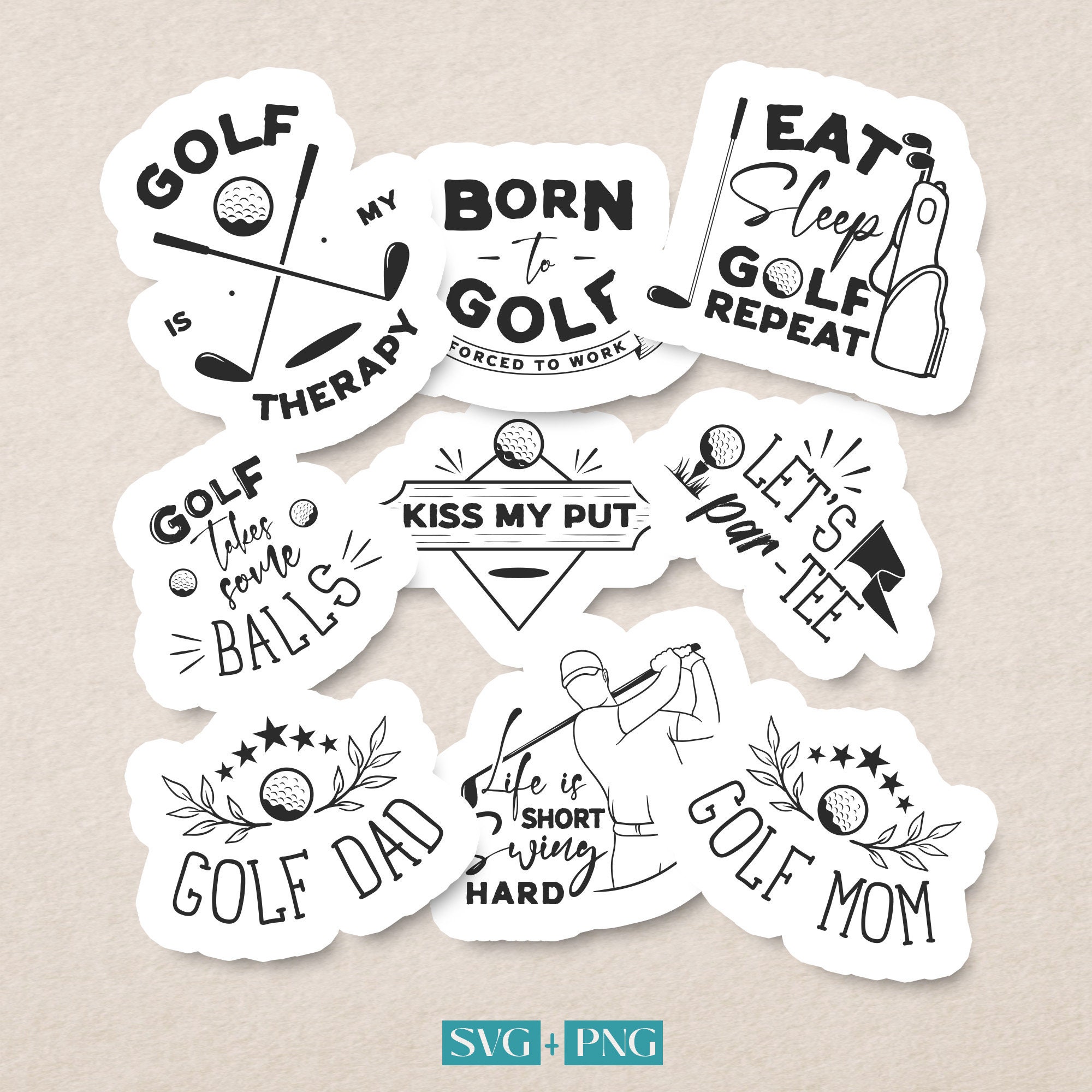Golf SVG Bundle, Split Monogram SVG Files for Cricut, Golf Saying SVG ...
