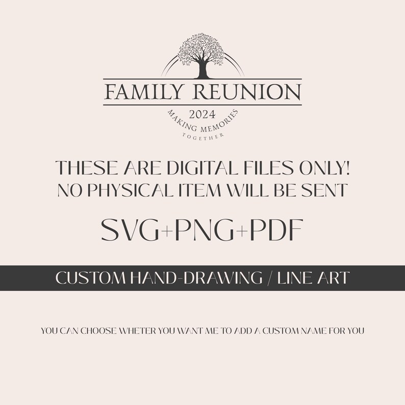Family Reunion SVG Design: Back Together Again, Family Tree (digital ...