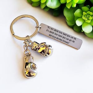 Personalized Boxing Glove Keyring: Engraved Stainless Steel MMA Gift - Etsy