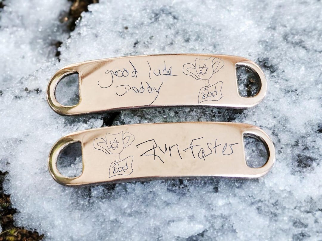 Personalized Running Shoe Tags: Custom Metal Lace Charms, Marathon Gift ...