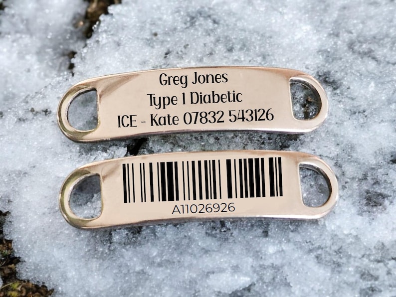 Personalized Shoe Tags, Emergency Contact, Barcode Runner's Gift - Etsy