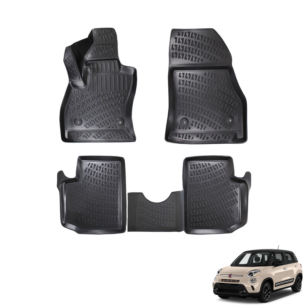 Fits Fiat 500L 2012-2023 Floor Mats Front & Rear All Wheather Custom ...