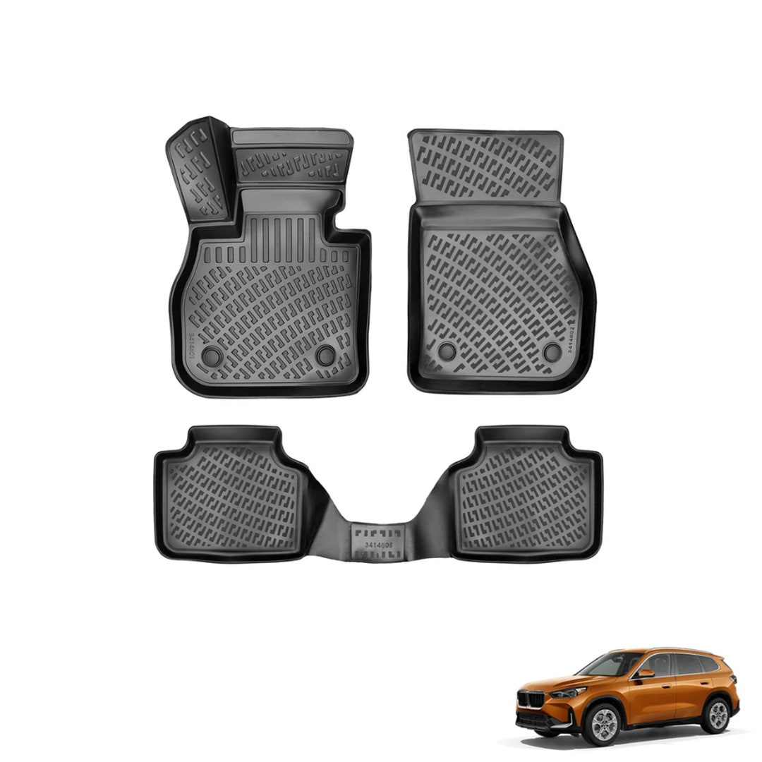 Fits BMW X1 U11 2022-2024 Car Rubber Floor Mats All Weather High Tech ...