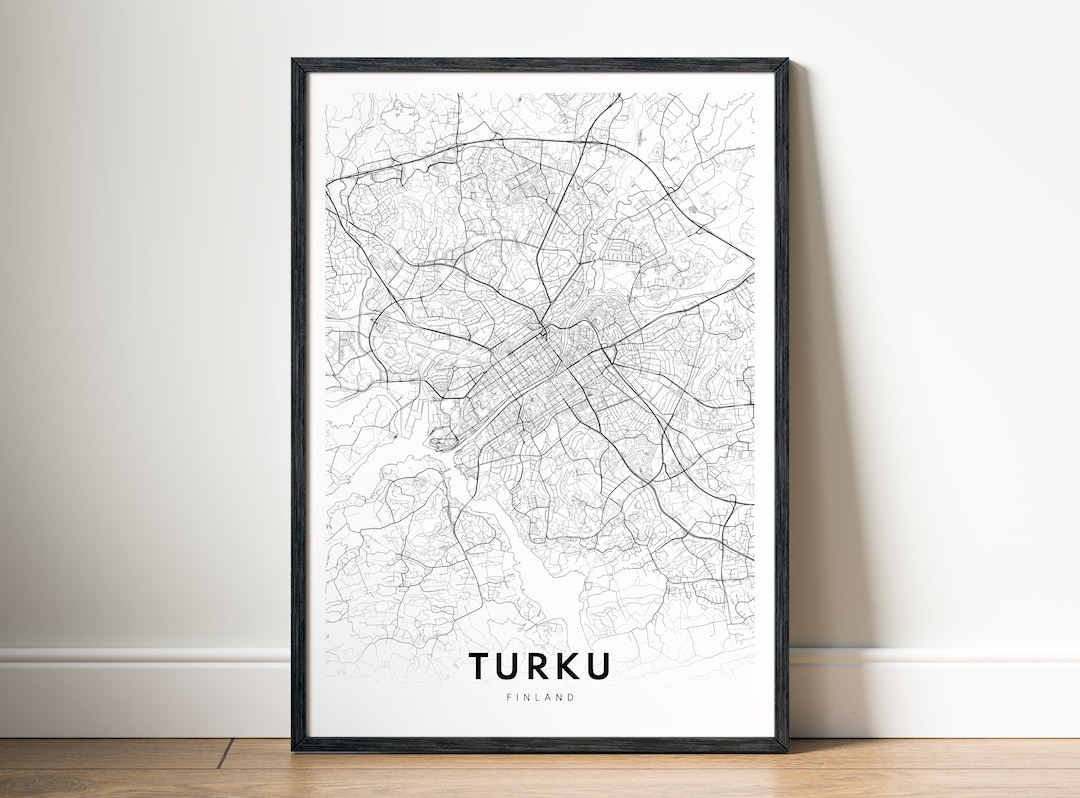 Turku Map Print Turku Finland Map Poster Download Turku Printable Map ...