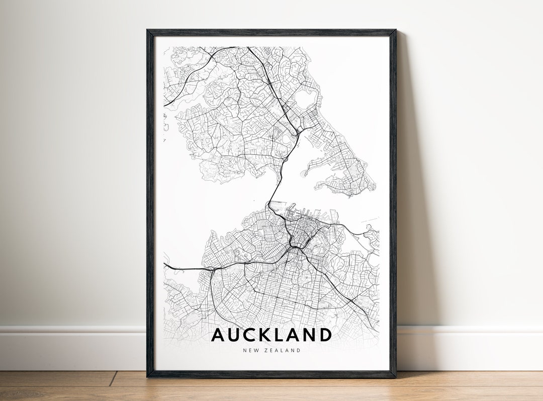 Download Auckland-new Zealand Map Print Auckland Map Poster Auckland ...