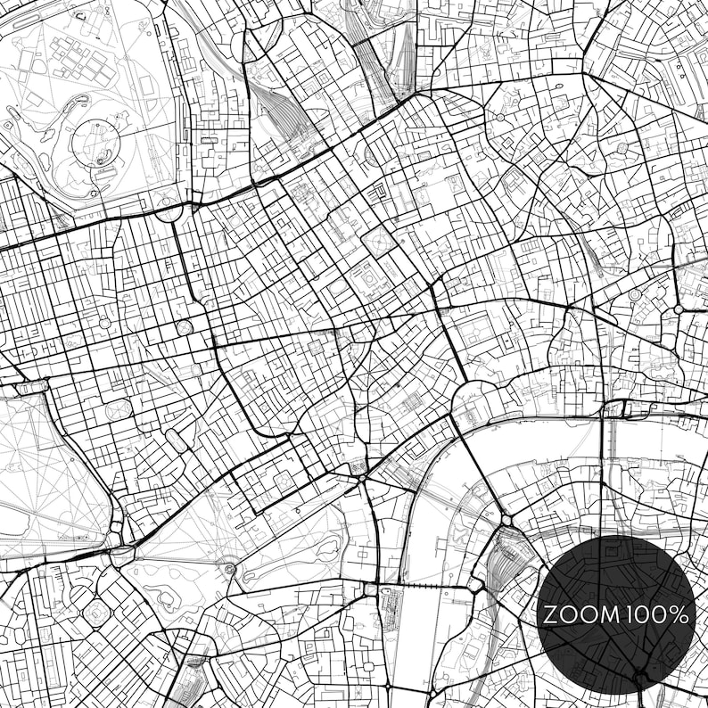 London Map Print, London Map Poster, Download Printable London Map ...