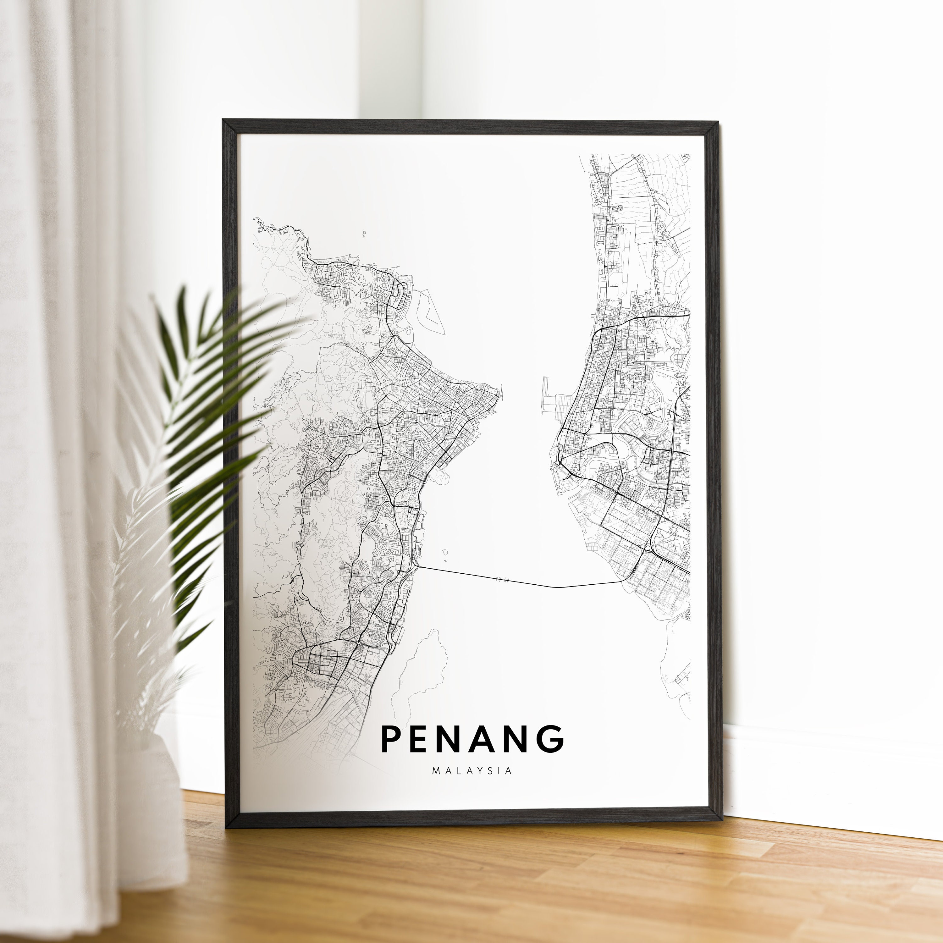 Penang Map Print Penang Malaysia Map Poster Download Penang Printable ...