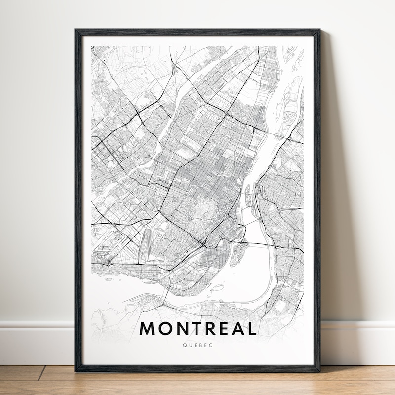 Montreal Map - Etsy Canada