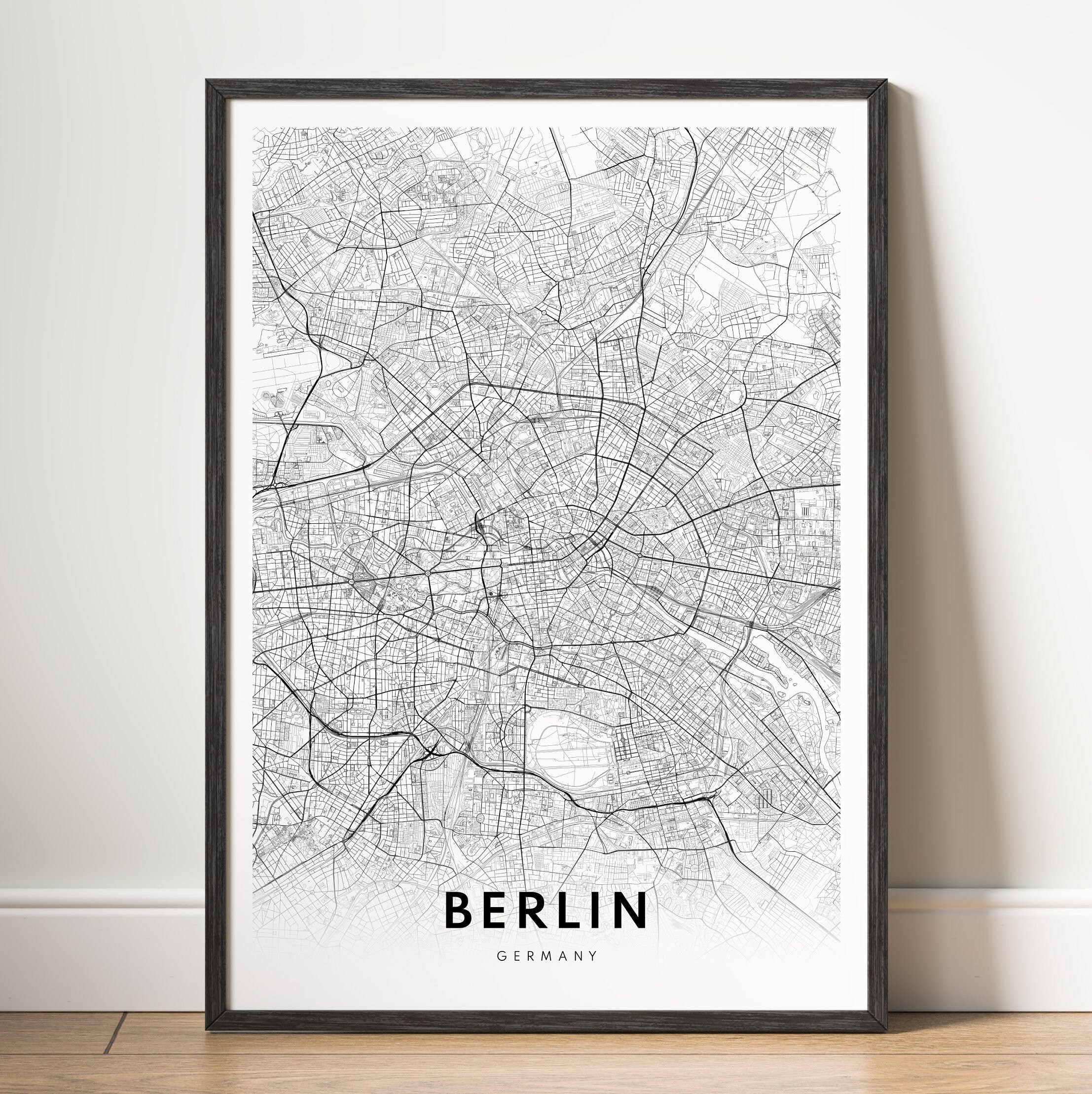 Download Berlin Map Print Berlin Map Poster Printable Berlin Digital ...