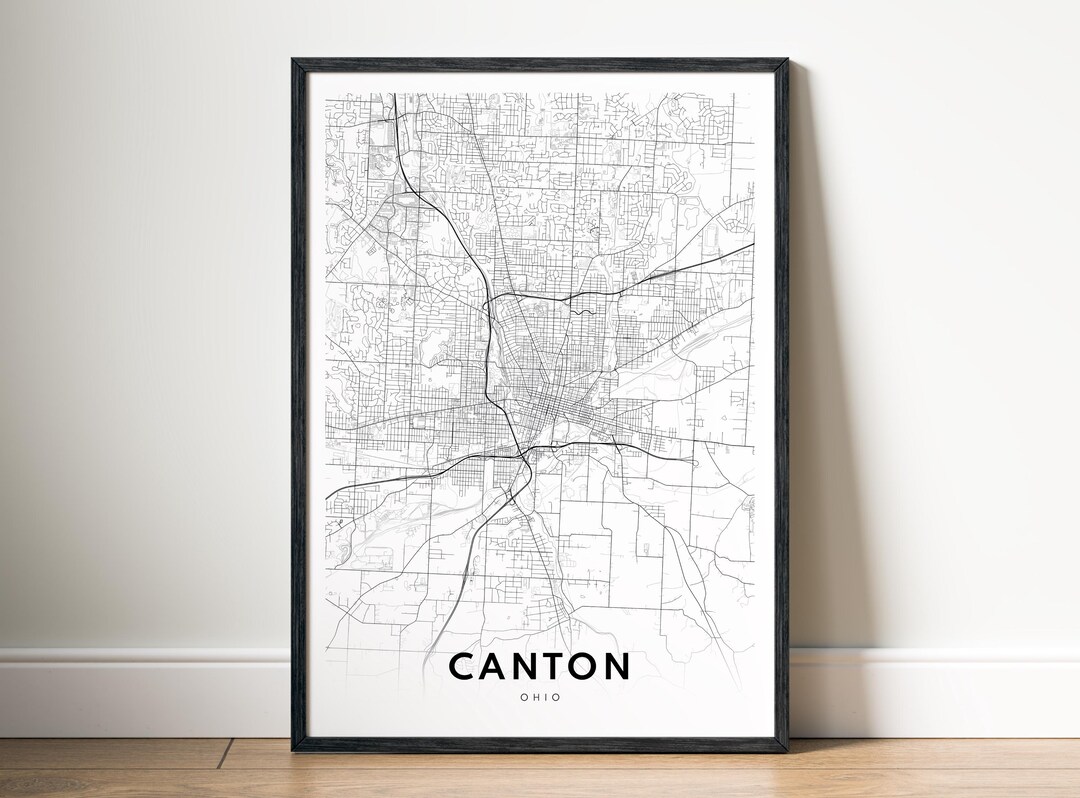 Canton Ohio Map Print Canton Ohio Map Poster Download Canton Printable ...