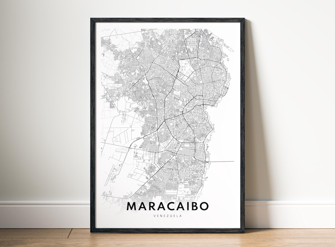 Maracaibo Map Print Maracaibo Venezuela Map Poster Digital Download ...