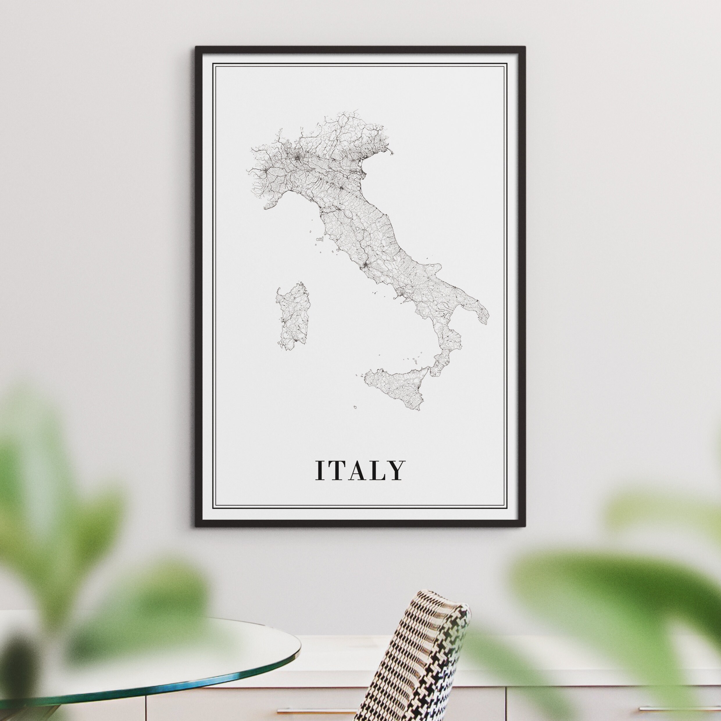 Italy Map Print Italy Map Poster Download Printable Italy Map - Etsy