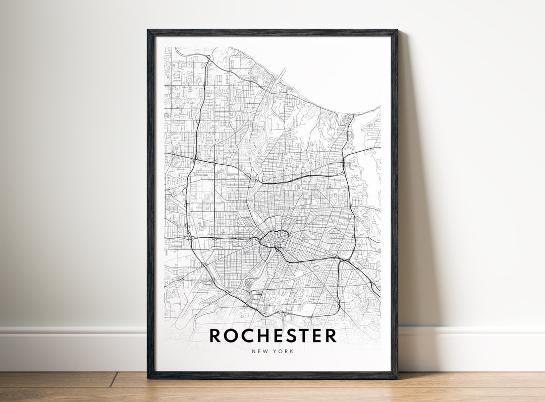 Download Rochester New York Map Print Rochester Map Poster - Etsy