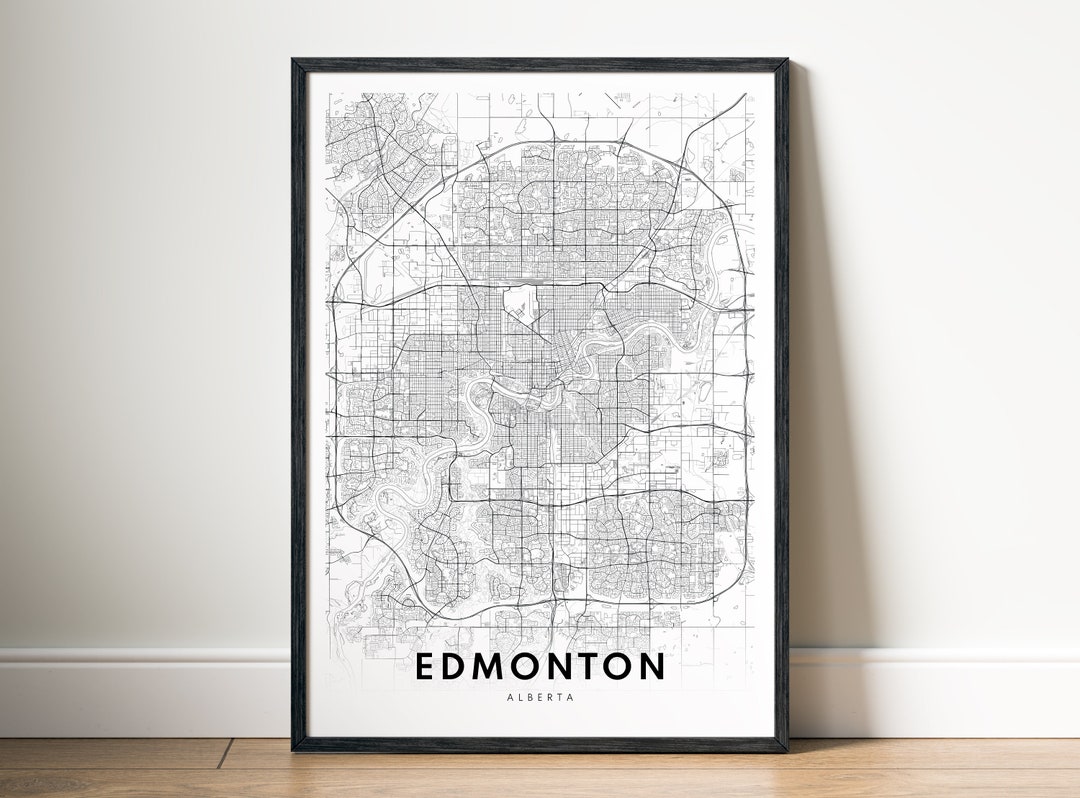 Edmonton Map Print Edmonton Alberta Map Poster Download Edmonton ...