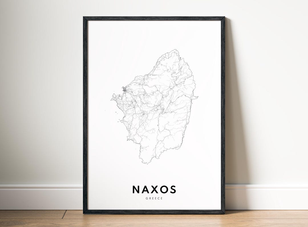 Naxos Map Print Naxos Greece Map Poster Download Naxos Printable Map ...