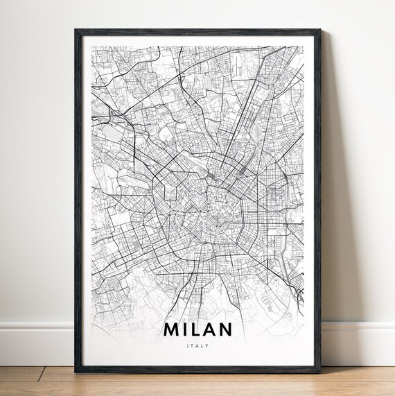 Milan Italy Map Outline