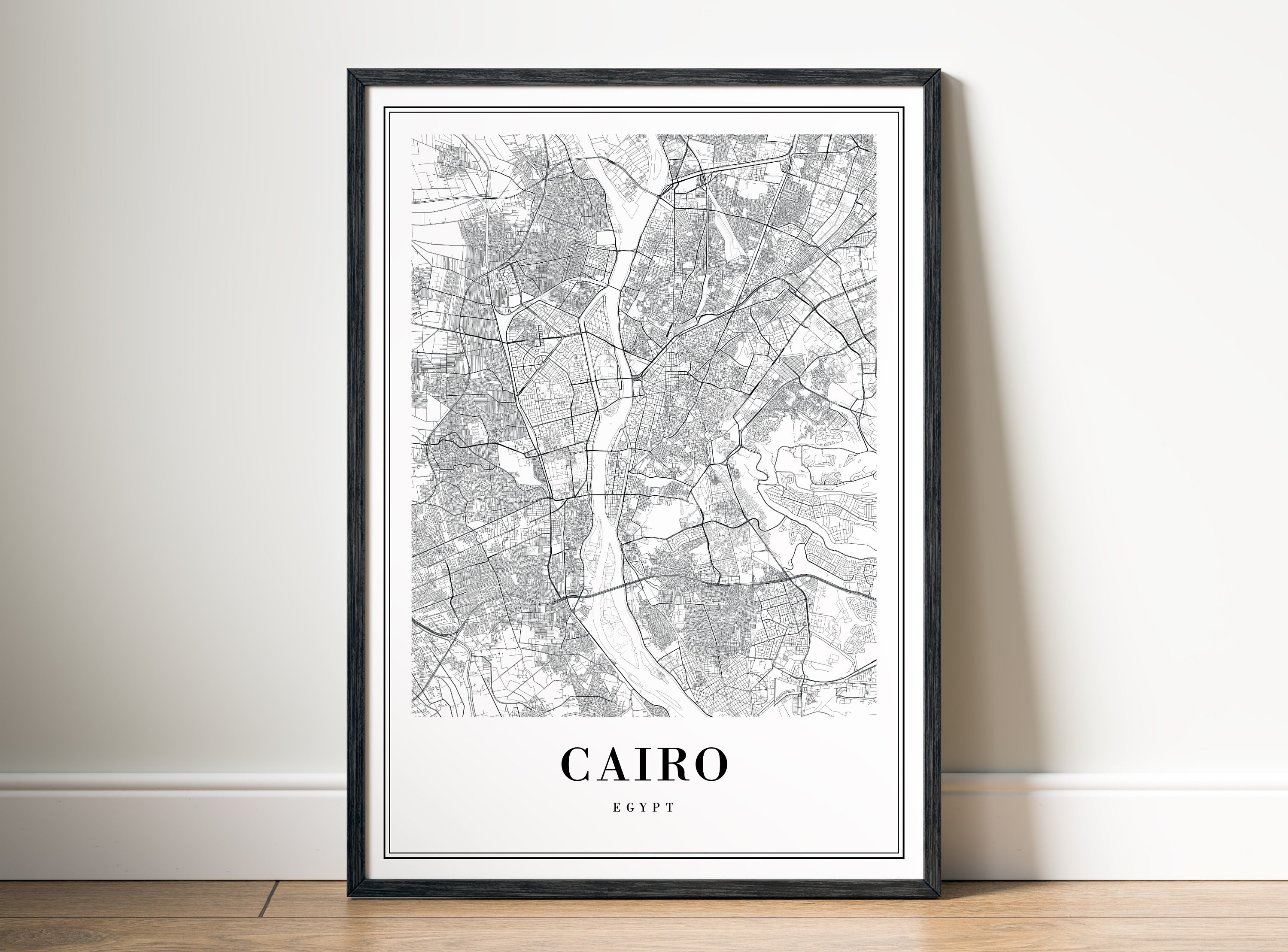 Cairo Egypt Map Print Digital Download Cairo Map Poster Cairo Printable ...
