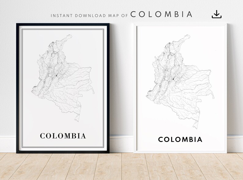 Colombia Map Print Colombia Map Poster Download Colombia Printable ...