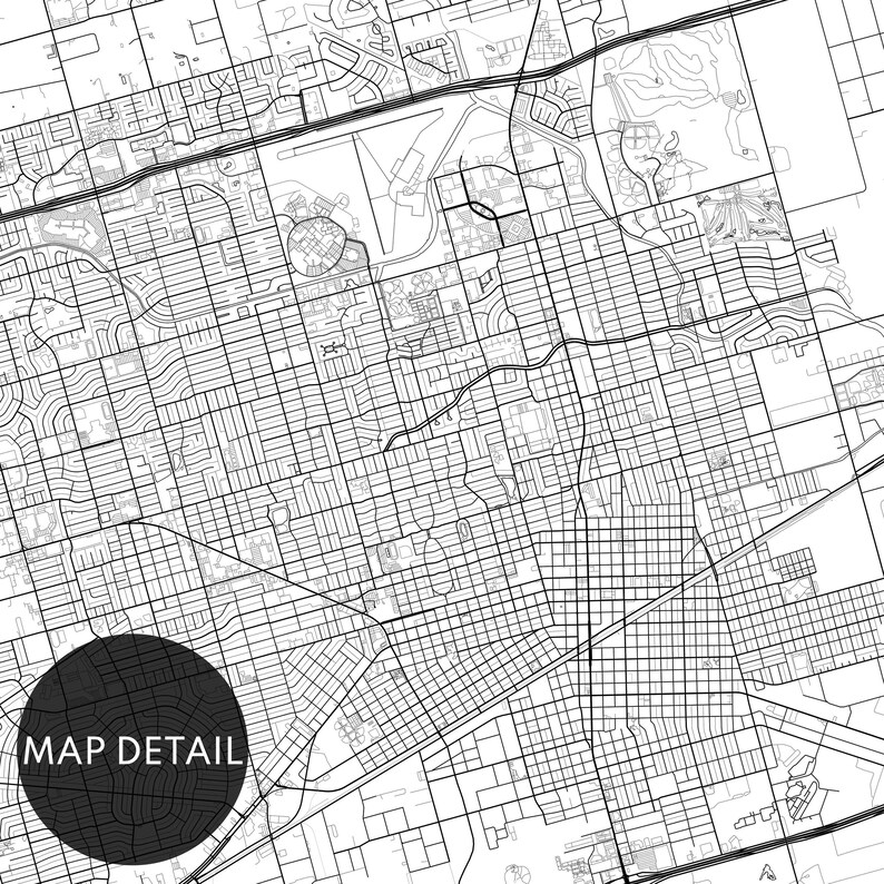 Midland TX Map Print Midland Texas Map Poster Midland Printable City ...