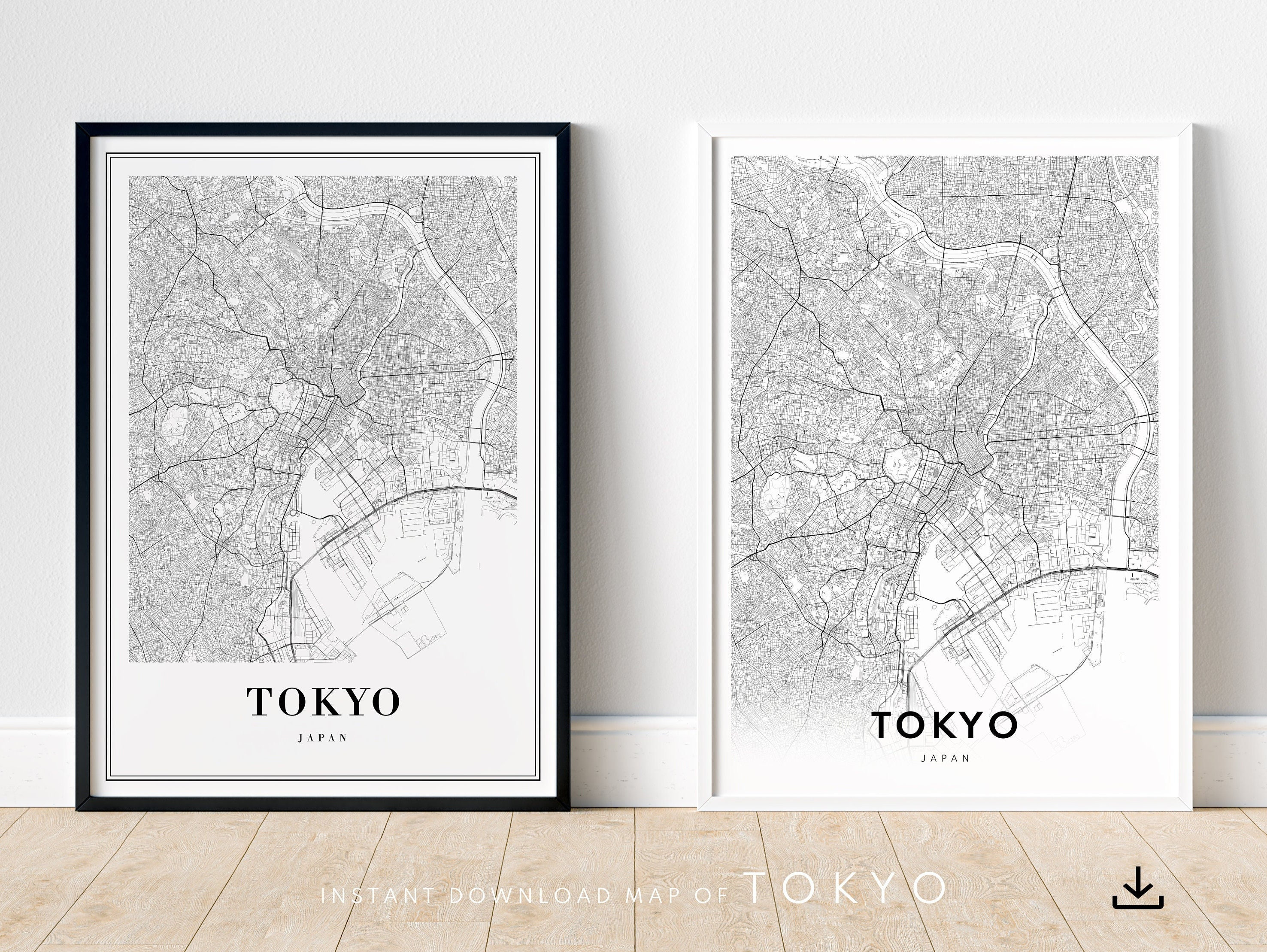 Tokyo Map Print Tokyo Map Poster Tokyo Download Printable Tokyo Map ...