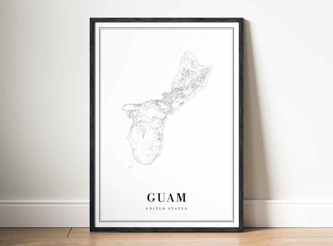 Guam Map Print Guam United States Map Poster Download Guam Printable ...