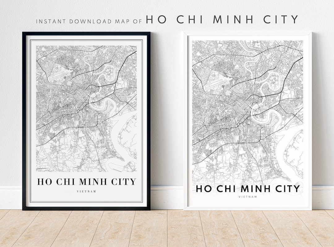 Ho Chi Minh City Map Print Ho Chi Minh Vietnam Map Poster Download Ho ...