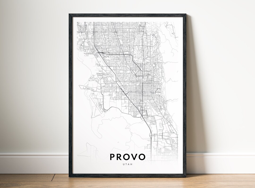 Provo Utah Map Print Provo Map Poster Download Provo Utah Printable Map ...