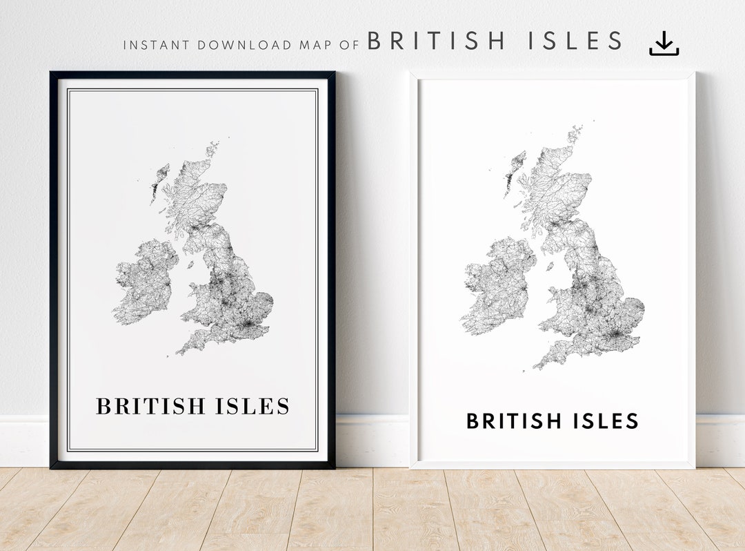 Instant Download British Isles Map Print British Isles Poster Digital ...