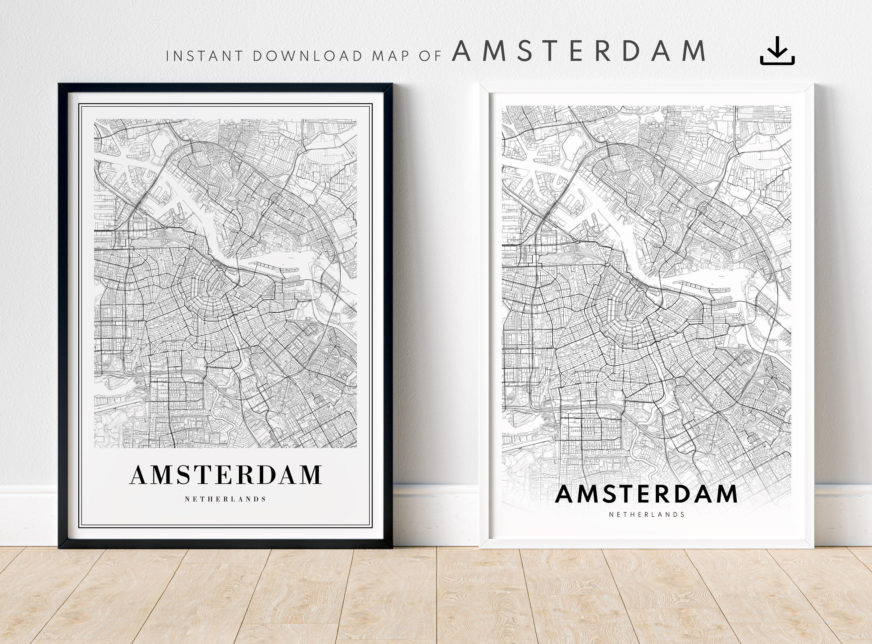 Amsterdam Map Print, Amsterdam Map Poster, Download Printable Map ...