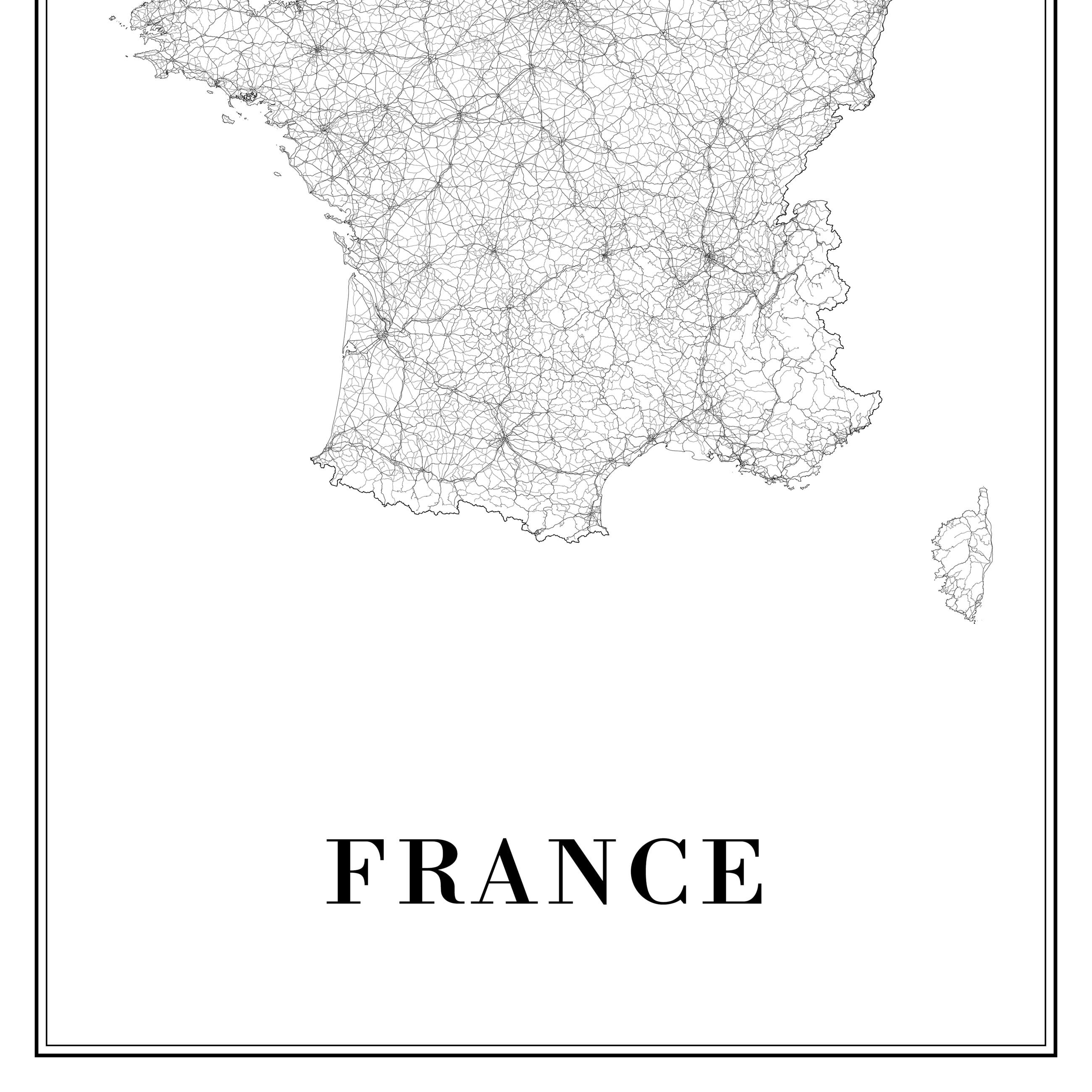 France Map Print France Map Poster Download France Printable Digital ...