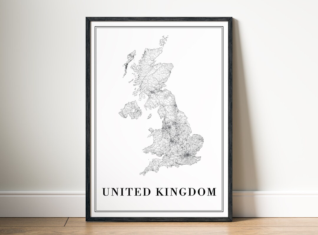 United Kingdom Map Print United Kingdom Map Poster Download United ...