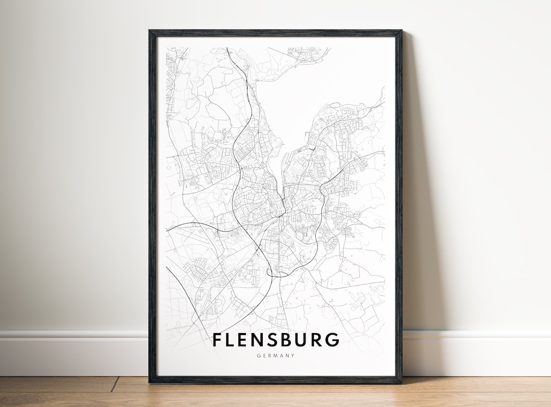 Flensburg Map Print Digital Download Flensburg Germany Map Poster ...