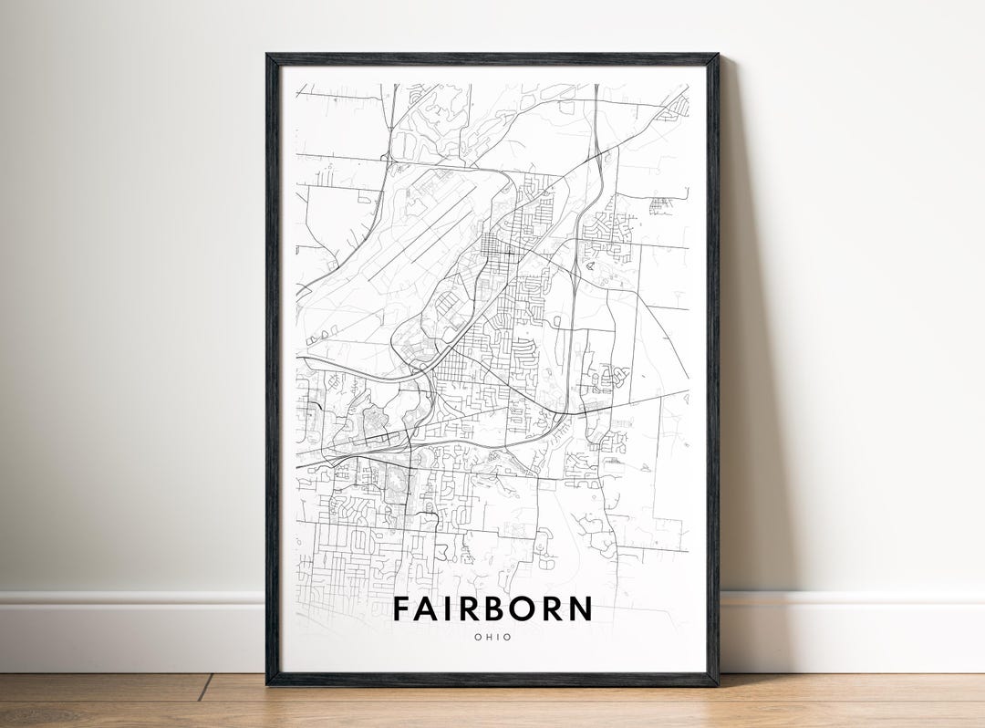 Fairborn Ohio Map Poster Digital Download Fairborn Map Printable ...