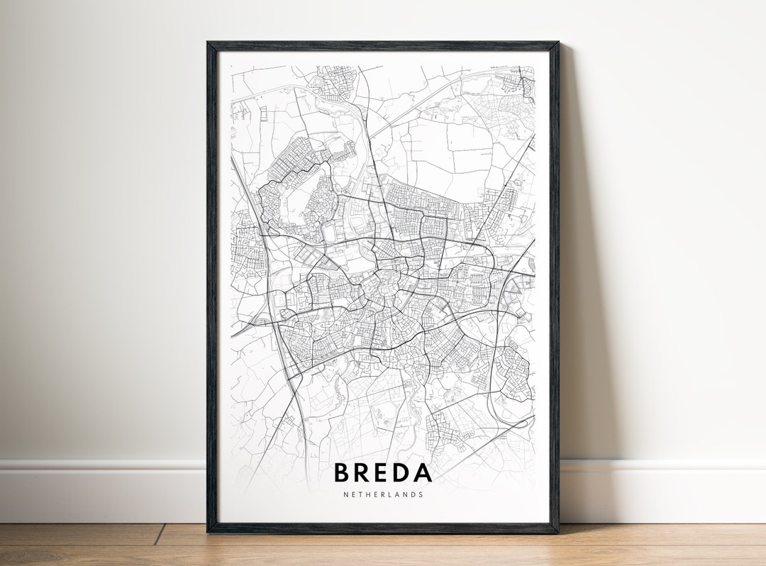 Breda Map Print Breda Netherlands Map Poster Download Printable Map ...