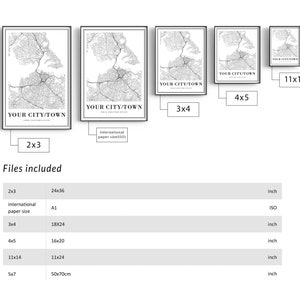 Custom City Map Printable, Personalized Map Poster, Digital Download ...