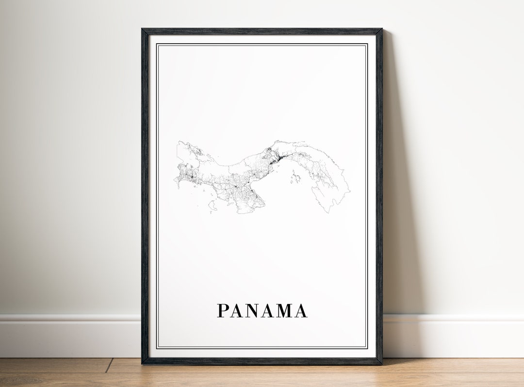 Instant Download Panama Map Print Panama Poster Digital Map Panama ...