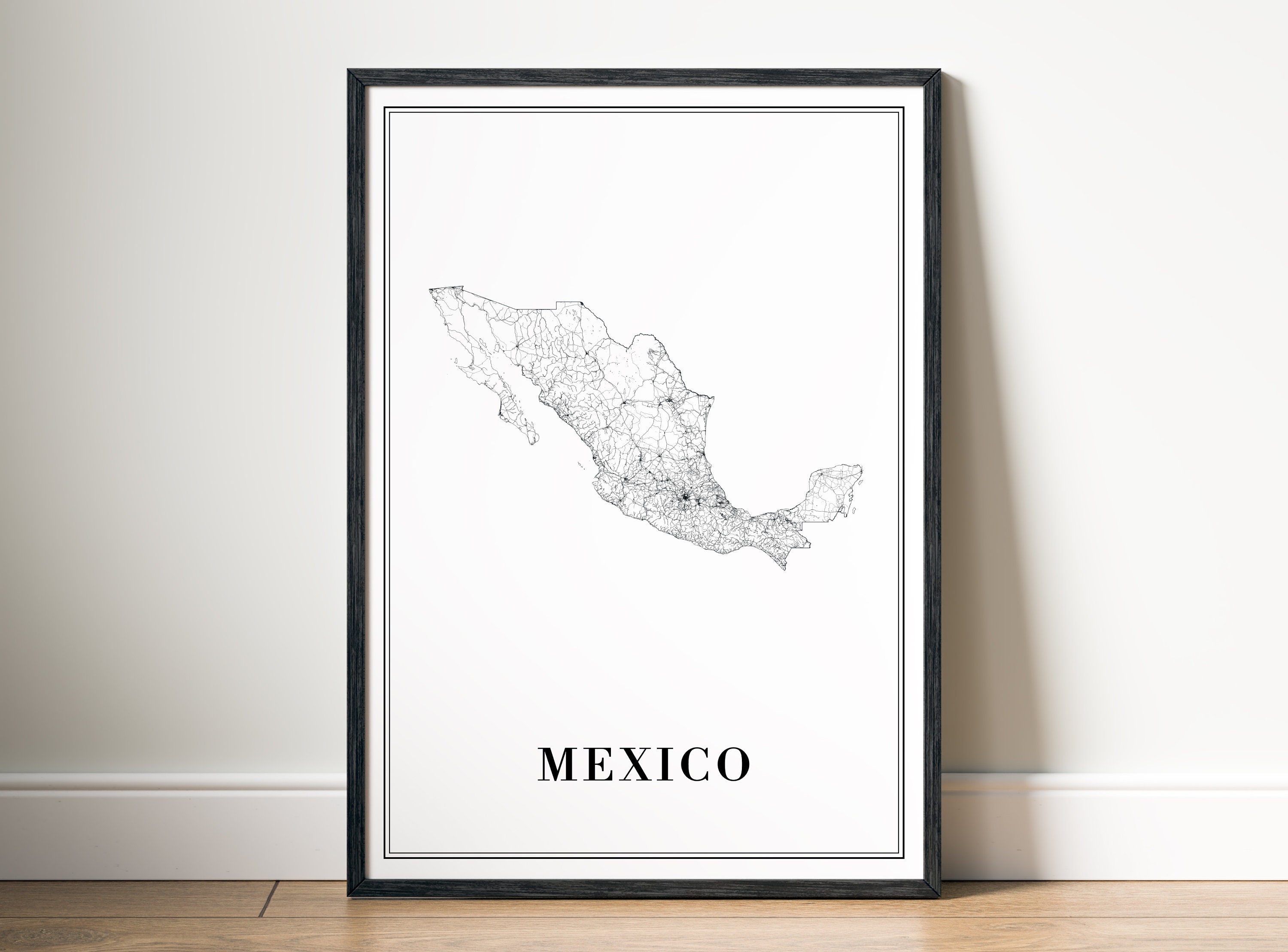 Instant Download Mexico Map Print Mexico Map Poster Mexico Printable ...