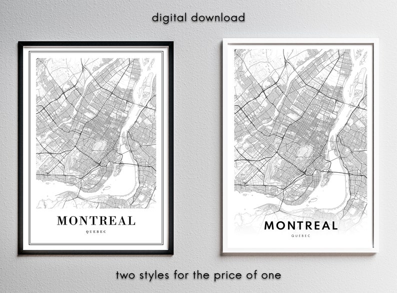 Montreal Map Print, Montreal Map Poster, Download Printable Montreal ...