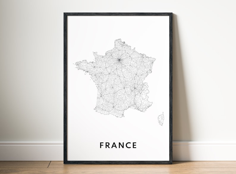 France Map Print France Map Poster Download France Printable Digital ...