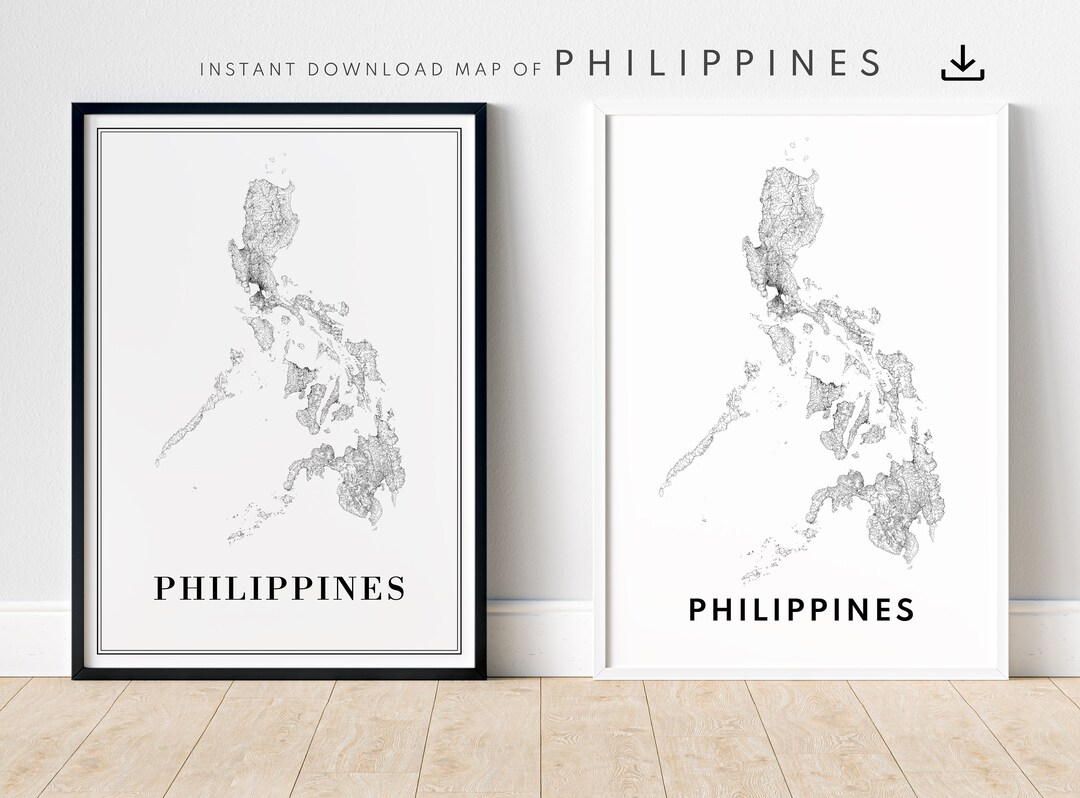 Philippines Map Print Download Philippines Map Poster Philippines ...