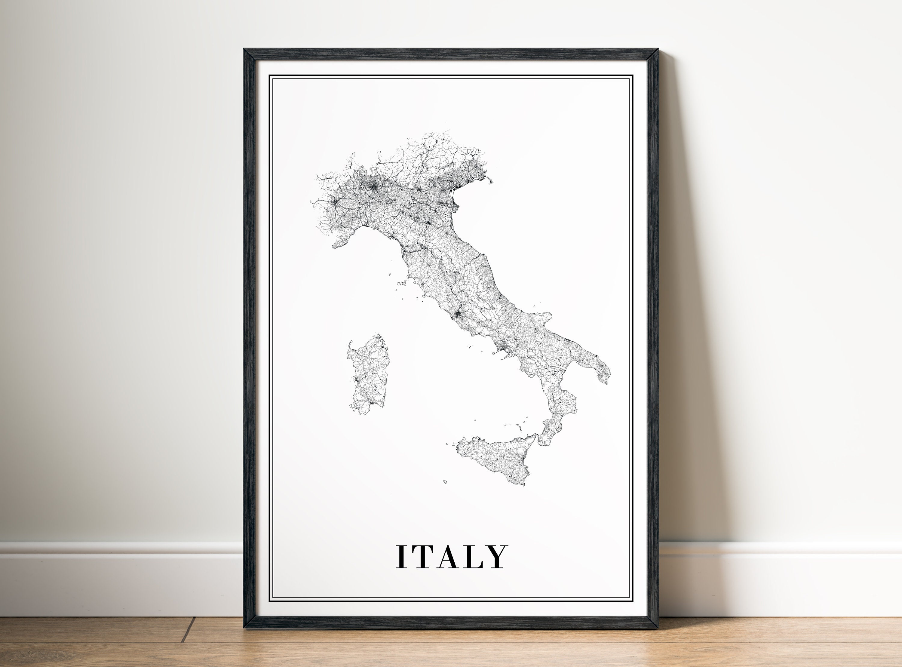 Italy Map Print Italy Map Poster Download Printable Italy Map Minimal ...