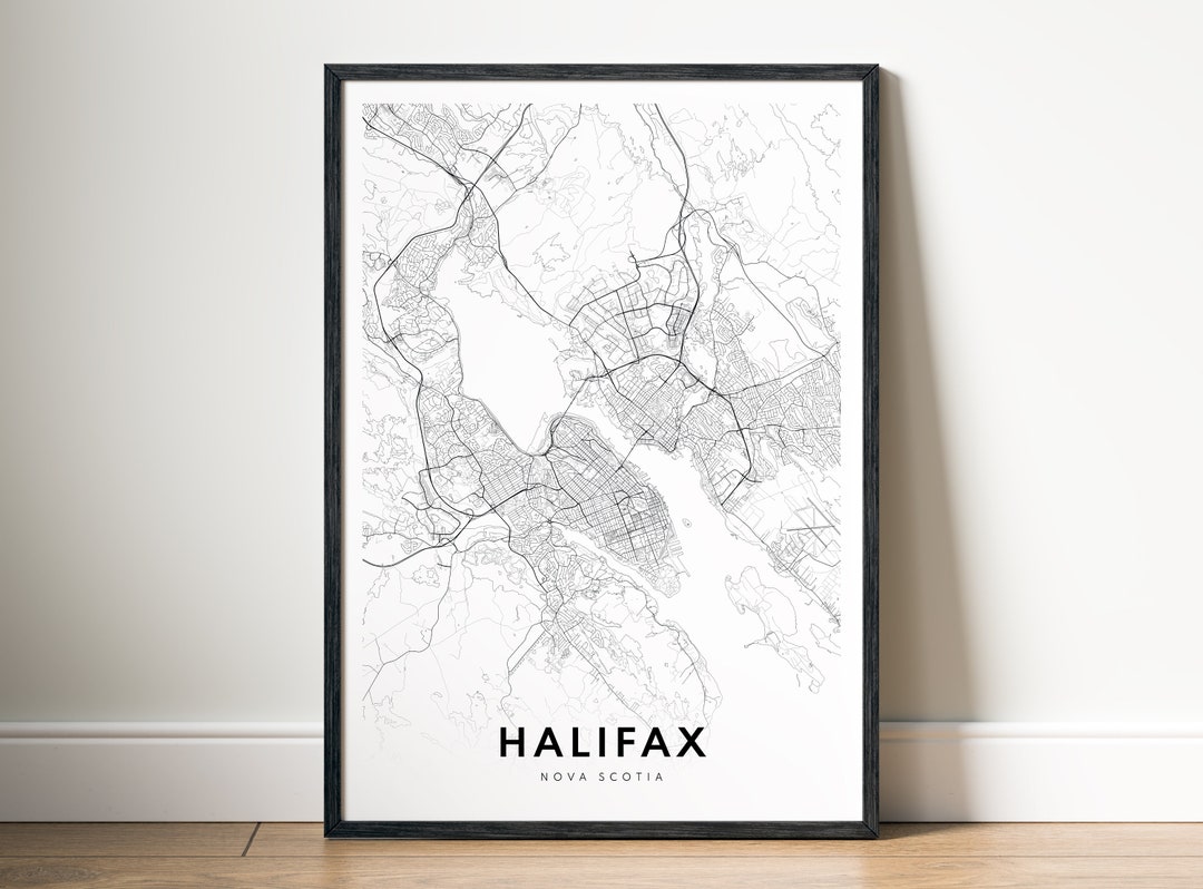 Halifax Map Print Digital Download Halifax Nova Scotia Map Poster ...