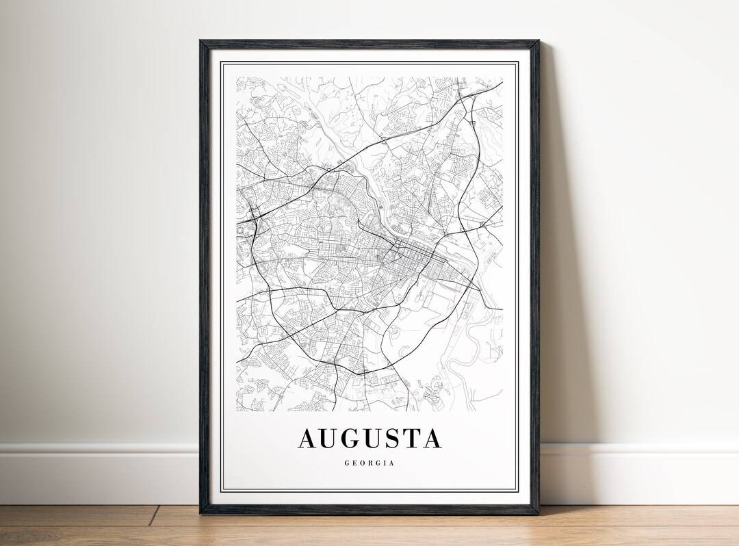 Augusta GA Map Print Augusta Georgia Map Poster Download Augusta ...