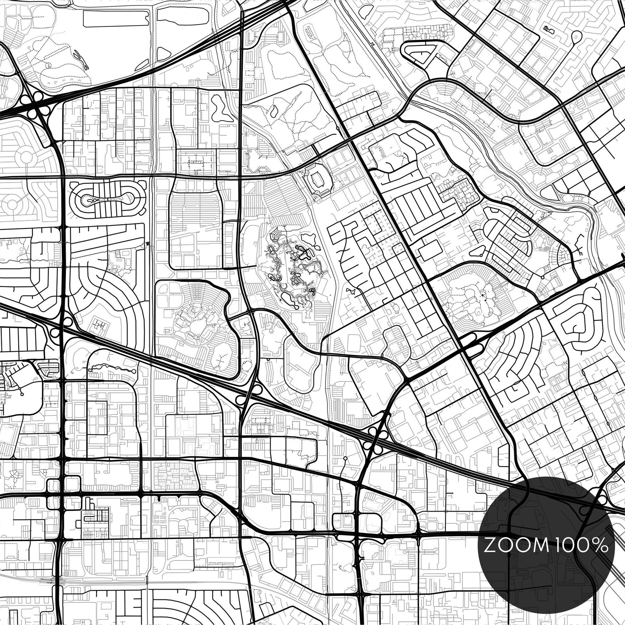 Instant Download San Jose Map Road Print San Jose CA Poster Digital Map ...