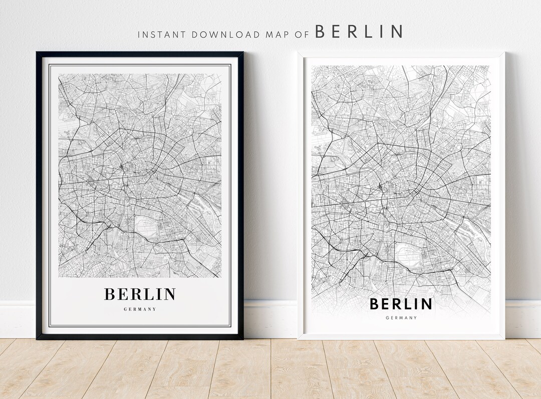Download Berlin Map Print Berlin Map Poster Printable Berlin Digital ...