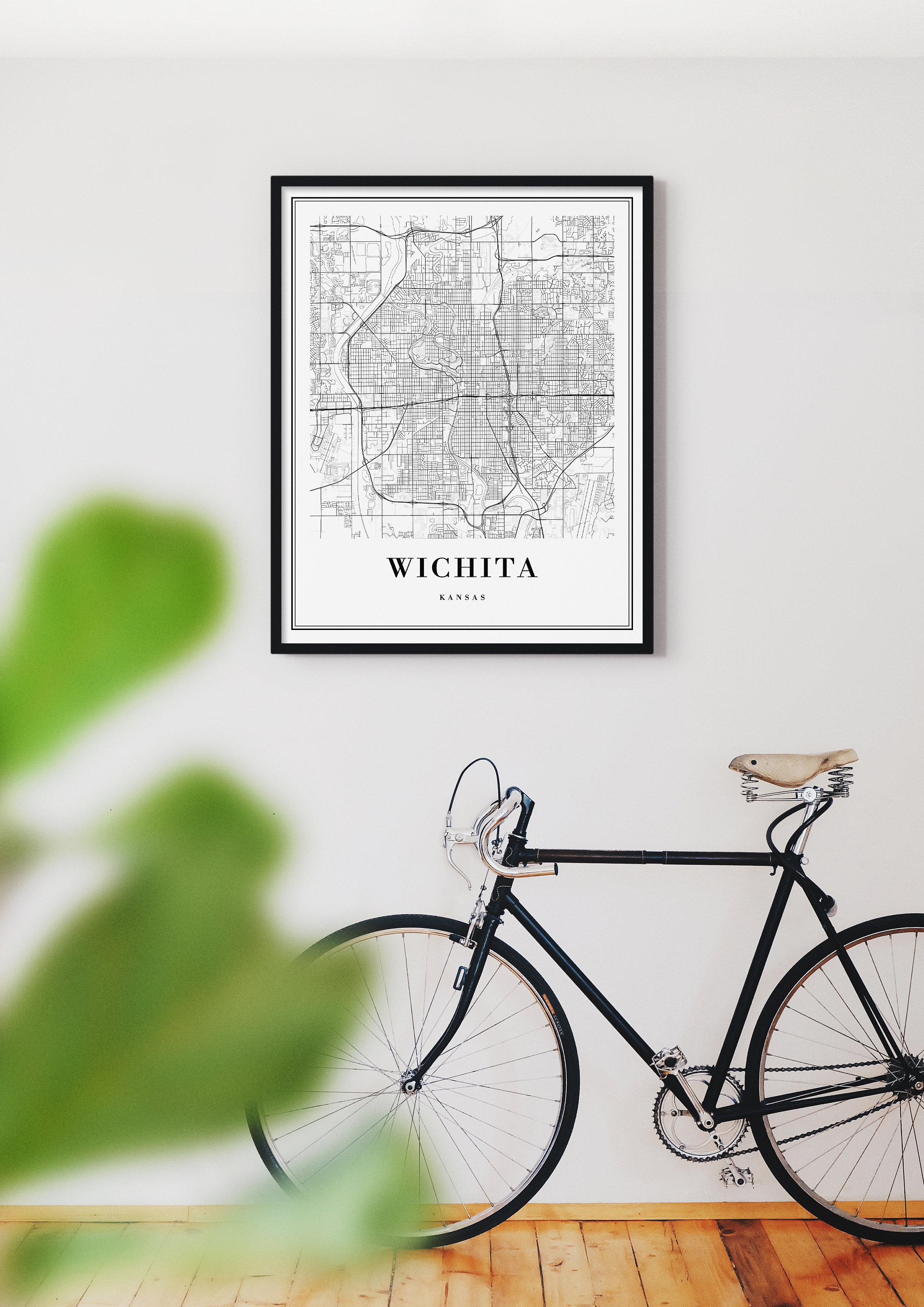 Instant Download Wichita KS Map Print Wichita Kansas Poster Digital Map ...