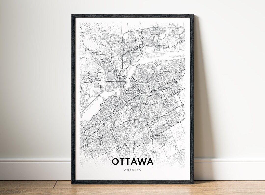 Ottawa Map Print Digital Download Ottawa Canada Map Poster Ottawa ...