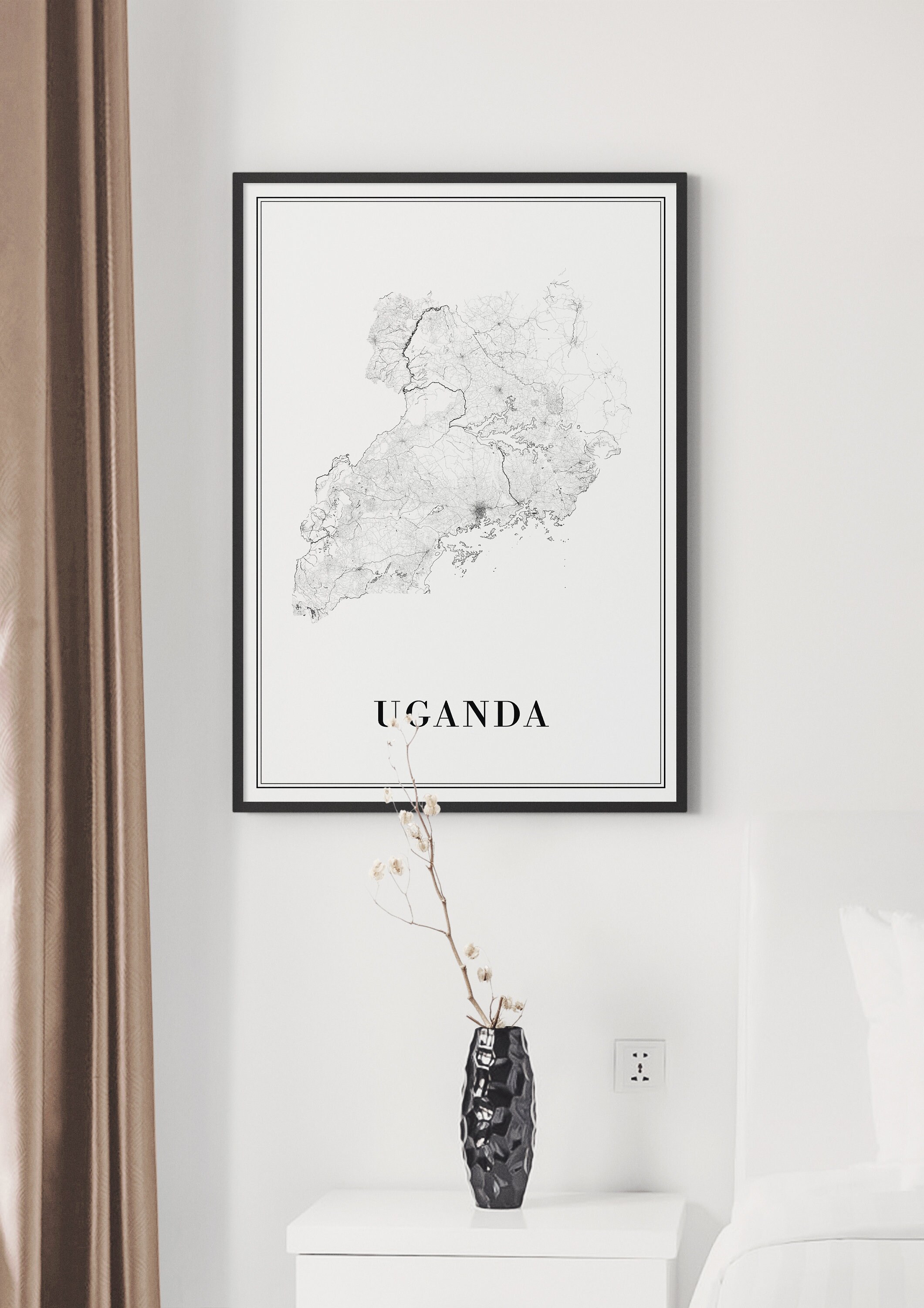 Uganda Map Print Uganda Map Poster Download Uganda Printable Digital ...
